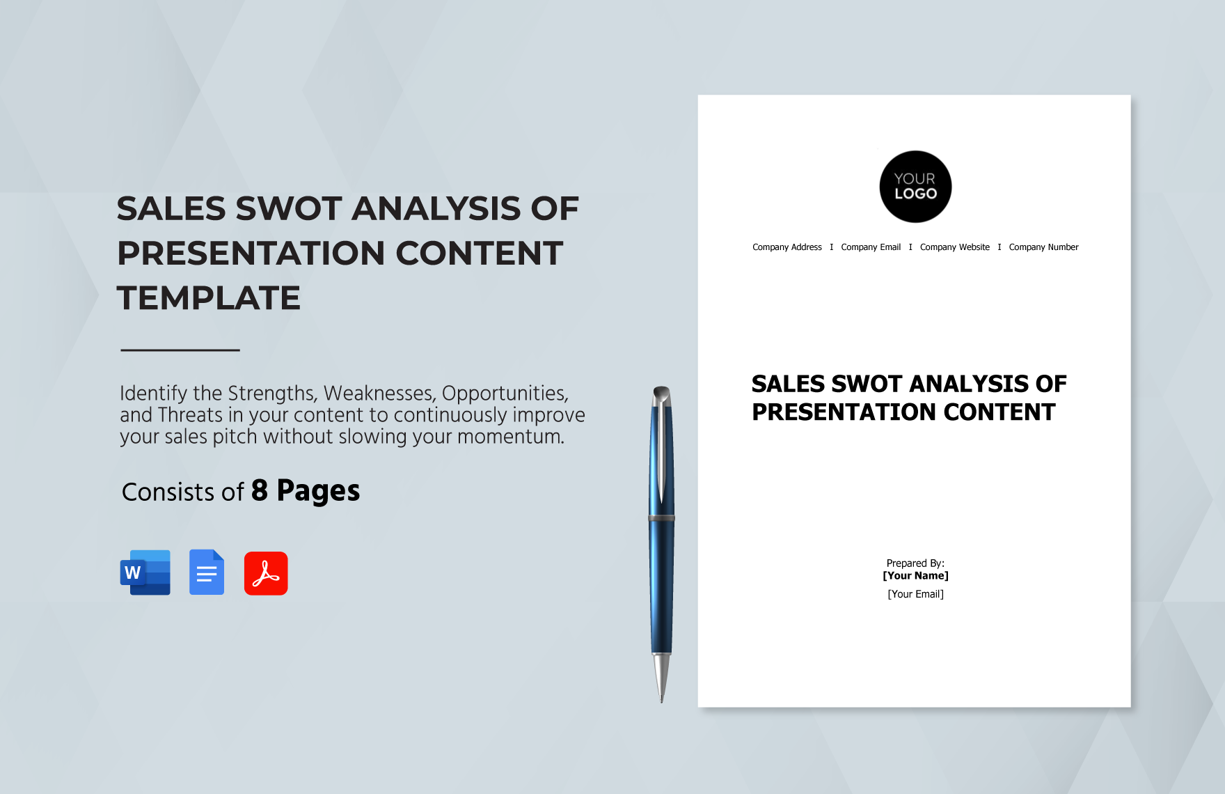 Editable Swot Analysis Templates In Adobe PDF To Download Editable Swot Analysis Templates In Adobe PDF To Download
