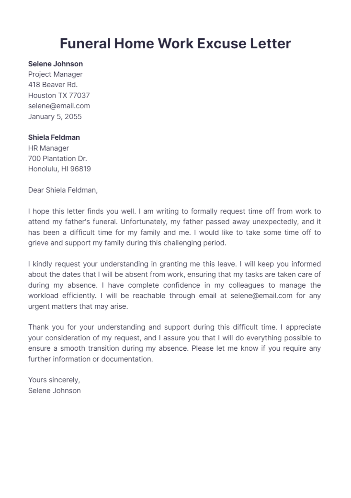 FREE Work From Home Letter Templates & Examples - Edit Online ...