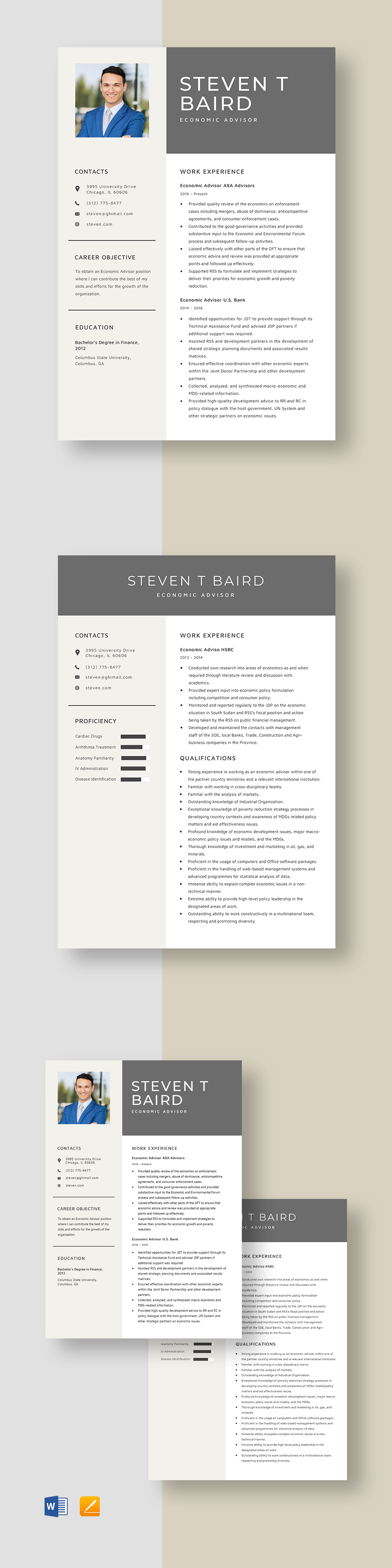 Free Economic Advisor Resume Template - Word, Apple Pages | Template.net