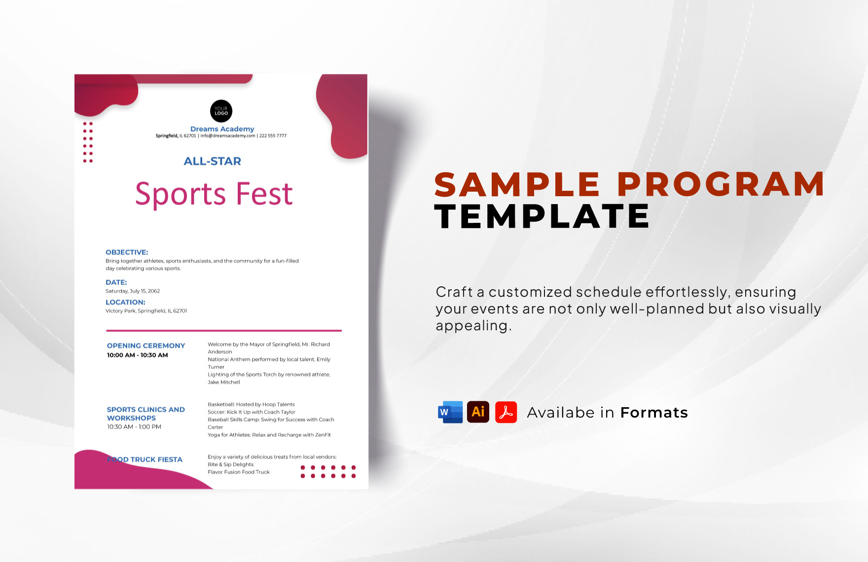 Obituary Program Template - Download in Word, Illustrator, PSD, Apple ...