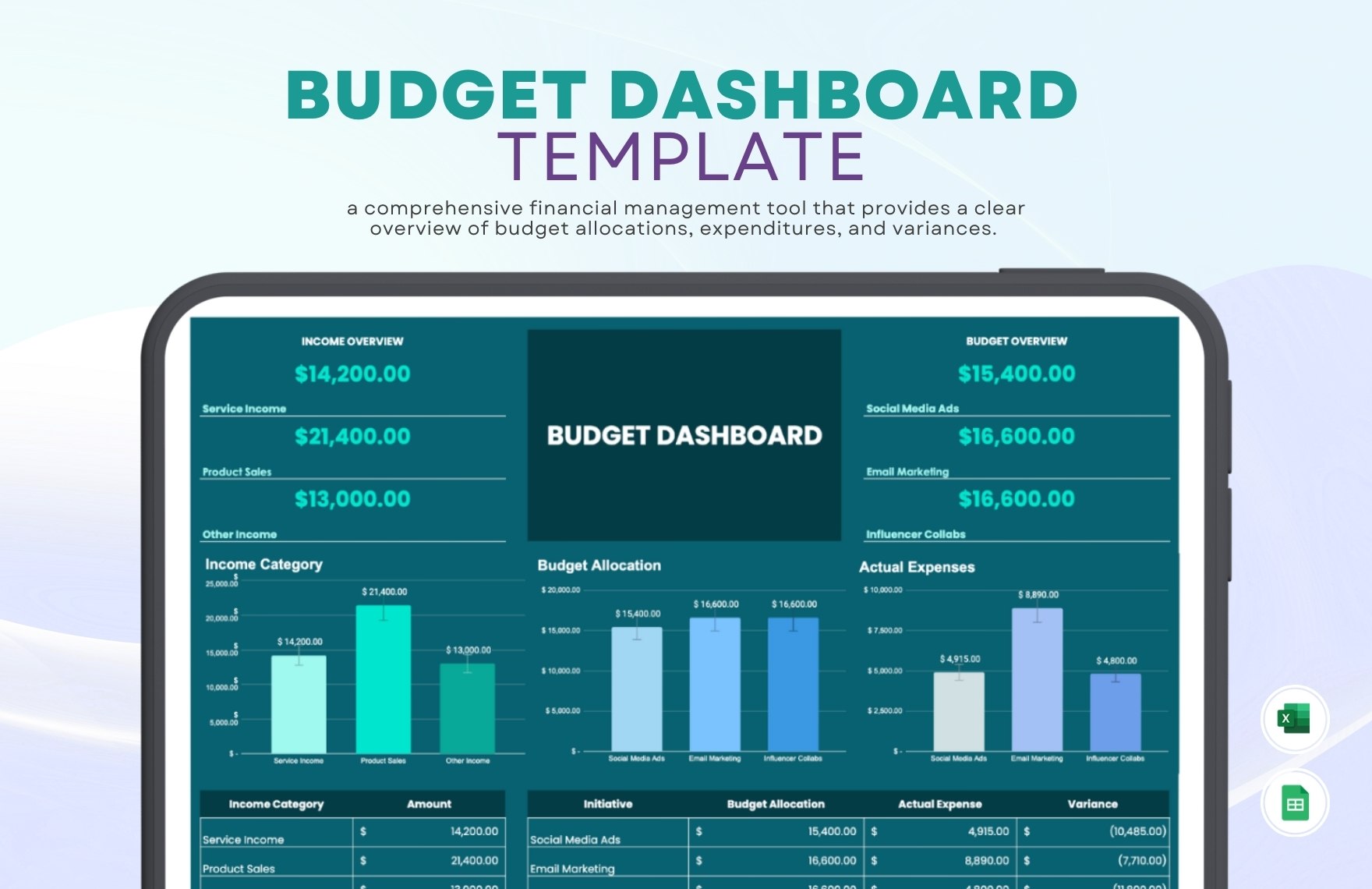 Professional Dashboard Templates In Excel FREE Download Template