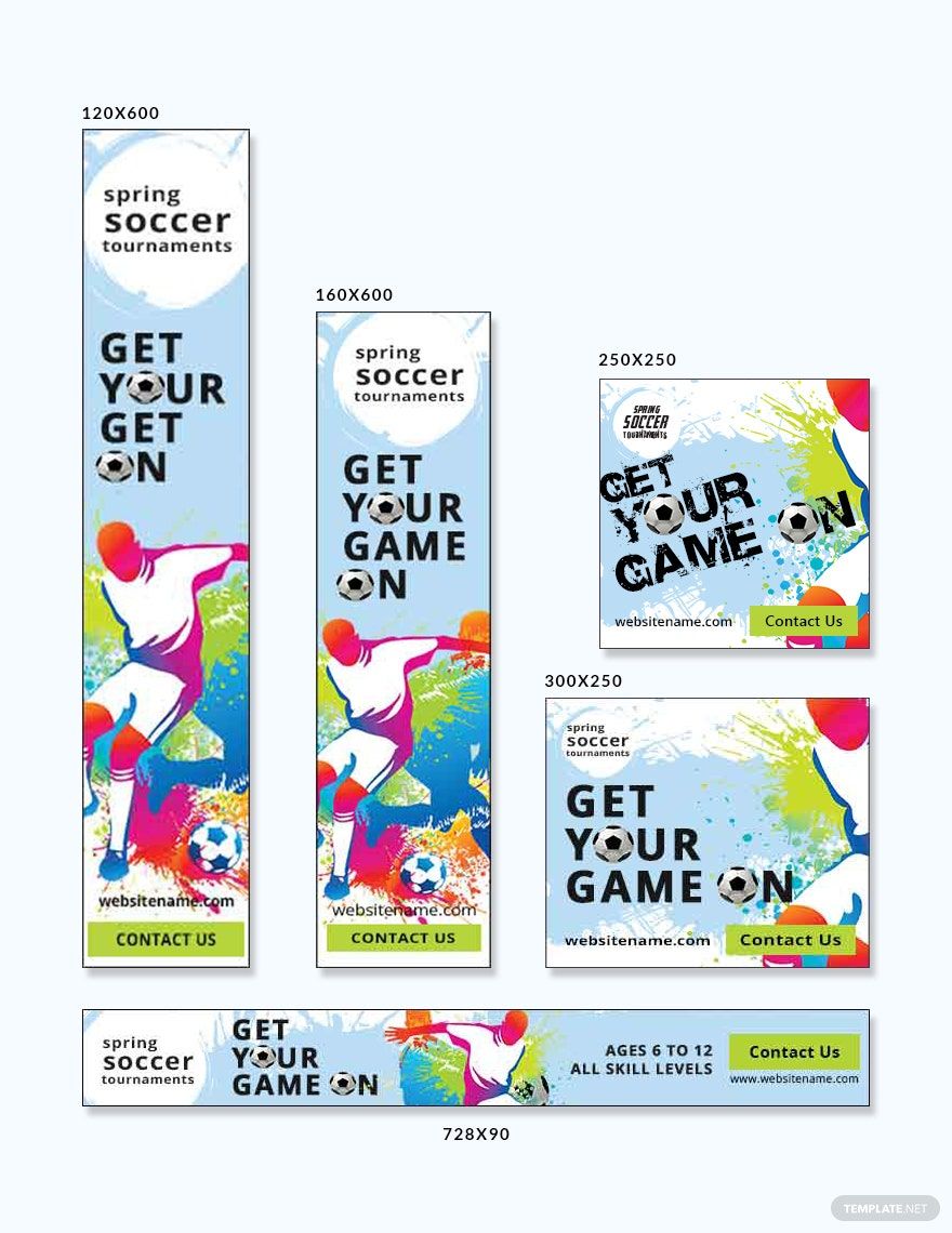 Soccer Banner Ads Template Download In PSD Template