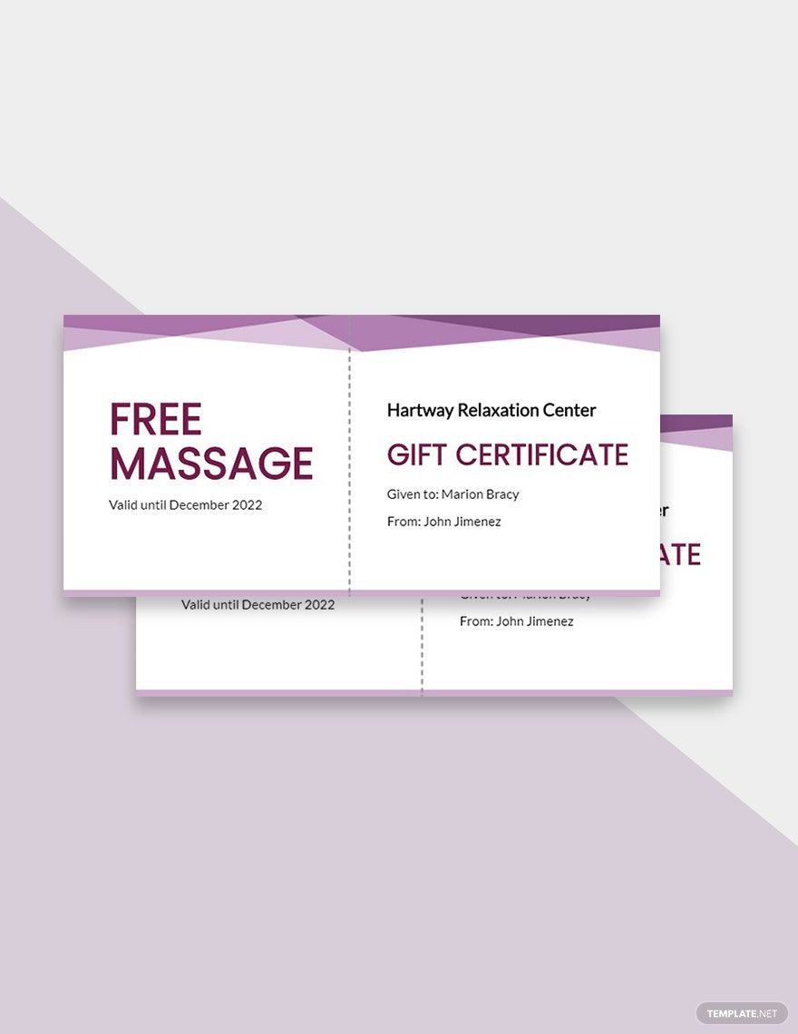 Gift Certificate For Massage Template Download In Word Google Docs 
