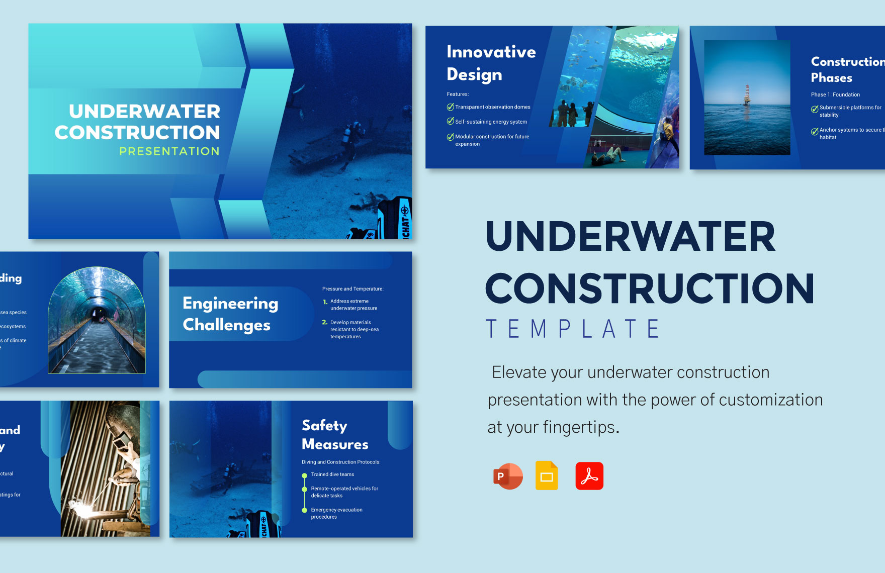 Underwater Construction Template - Download in PDF, PowerPoint, Google Slides | Template.net