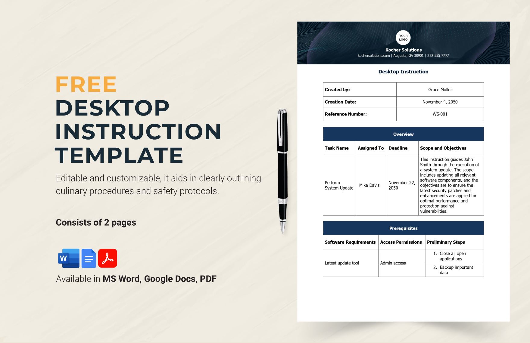 Free Letter of Instruction to Employee - Download in Word, Google Docs ...