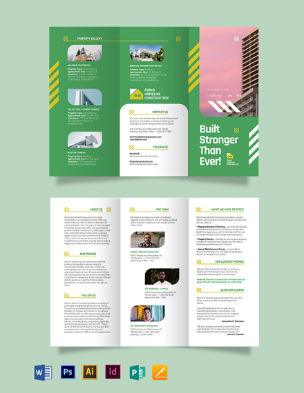 29+ FREE Top Construction Company Brochure Templates - Word, PSD, AI ...