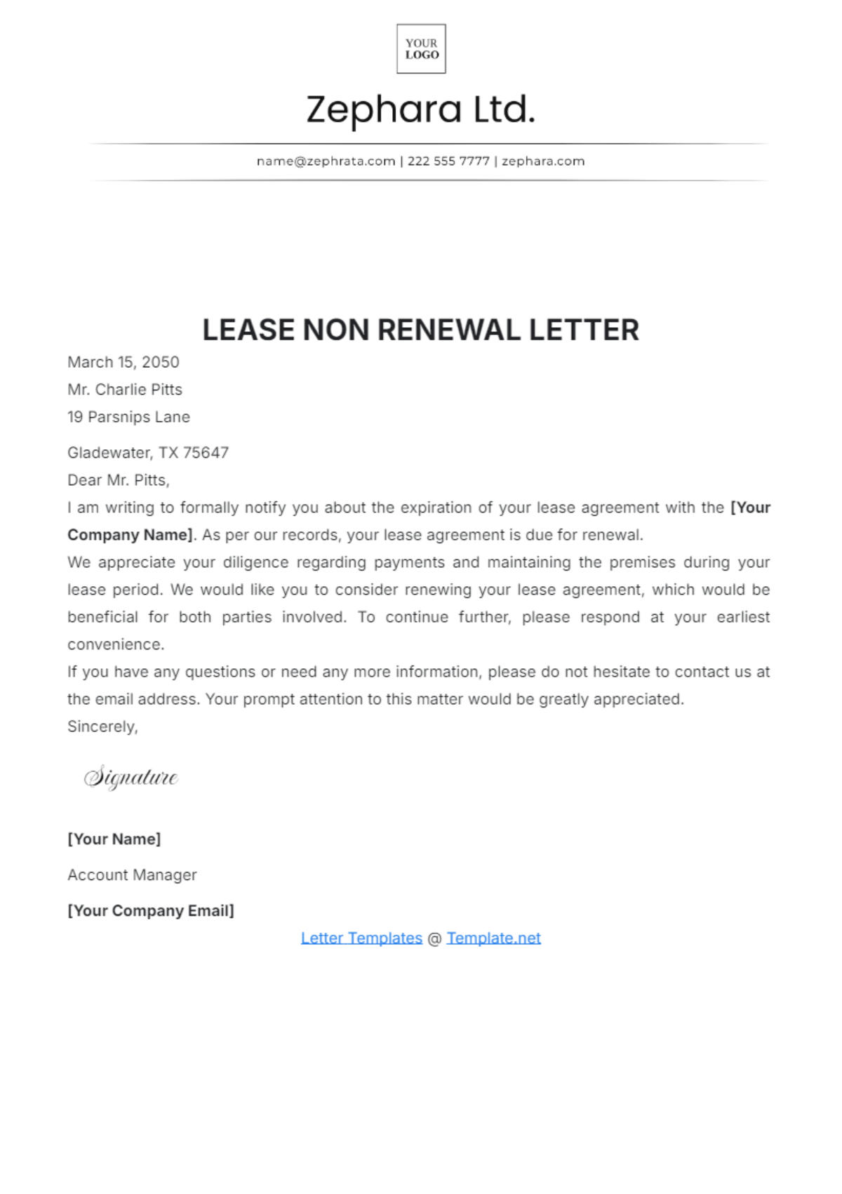 FREE Renewal Letter Templates & Examples - Edit Online & Download ...