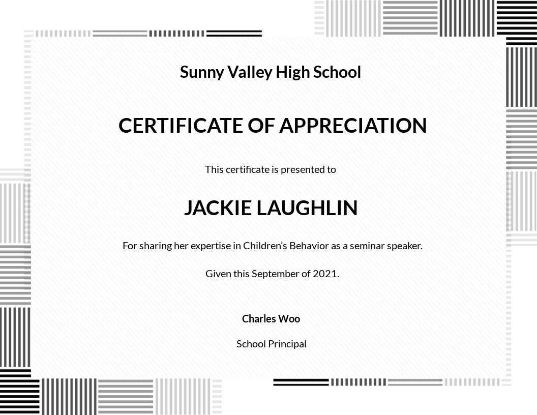 FREE Appreciation Certificate Template In Microsoft Word DOC 
