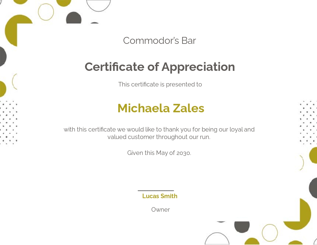 FREE Customer Appreciation Certificate Template Download In Word FREE Customer Appreciation Certificate Template Download In Word