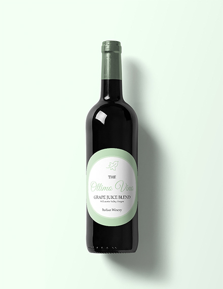 Free Circles Wine Label Template