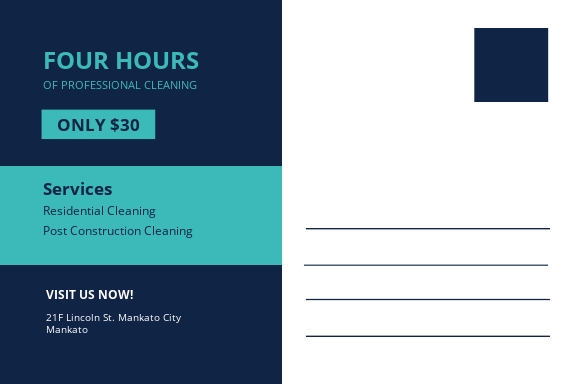 Cleaning Postcard Template [Free PDF] - Word | PSD | Apple Pages ...
