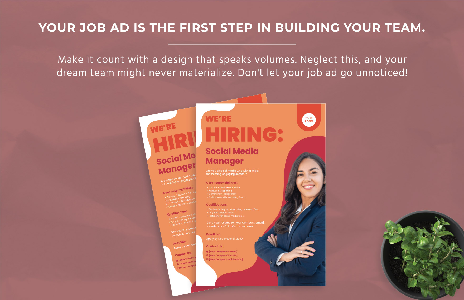 Social Media Manager Job Ad Template - Download in Word, PDF | Template.net