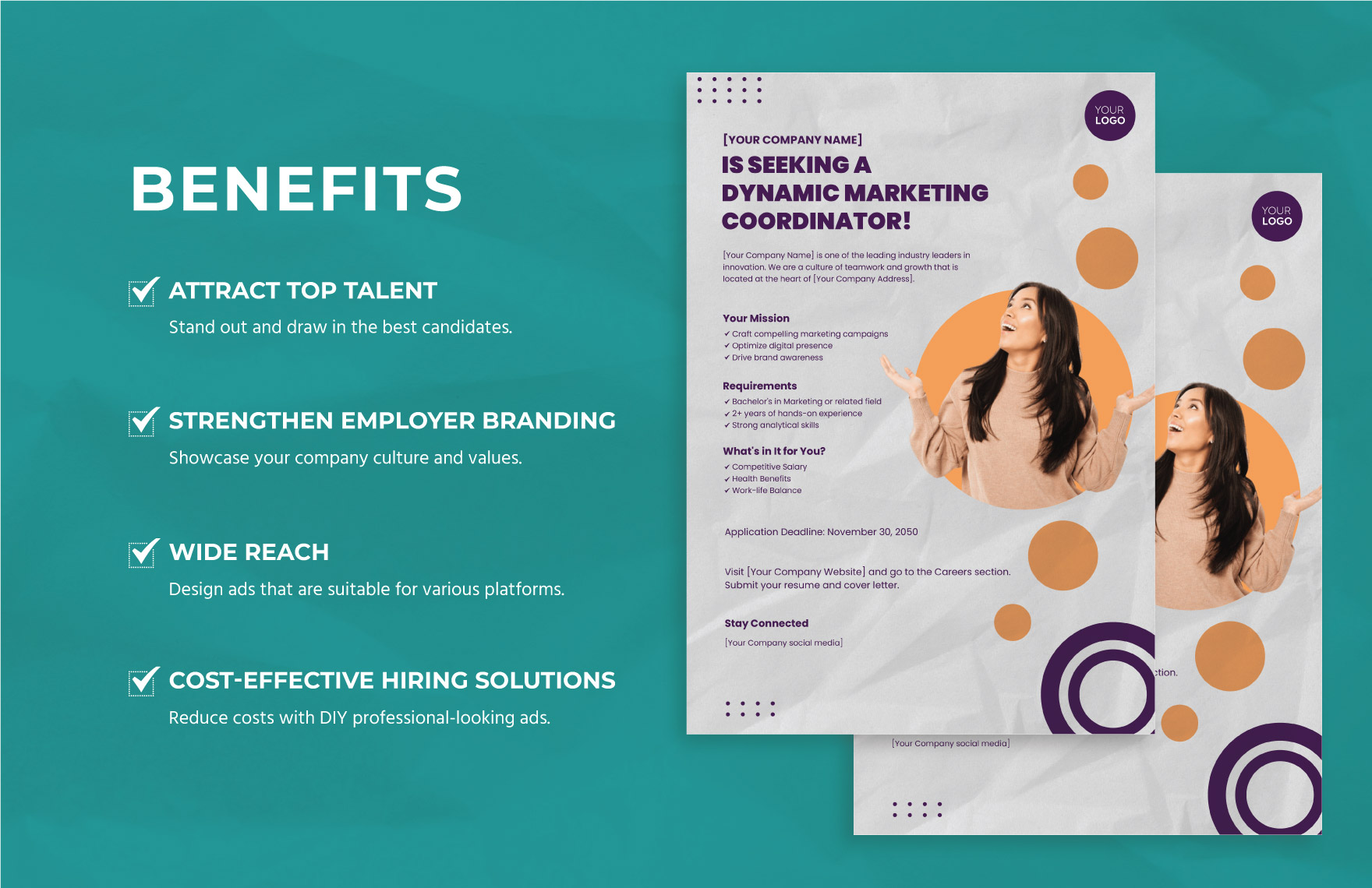 Marketing Coordinator Job Ad Template - Download in Word, PDF ...