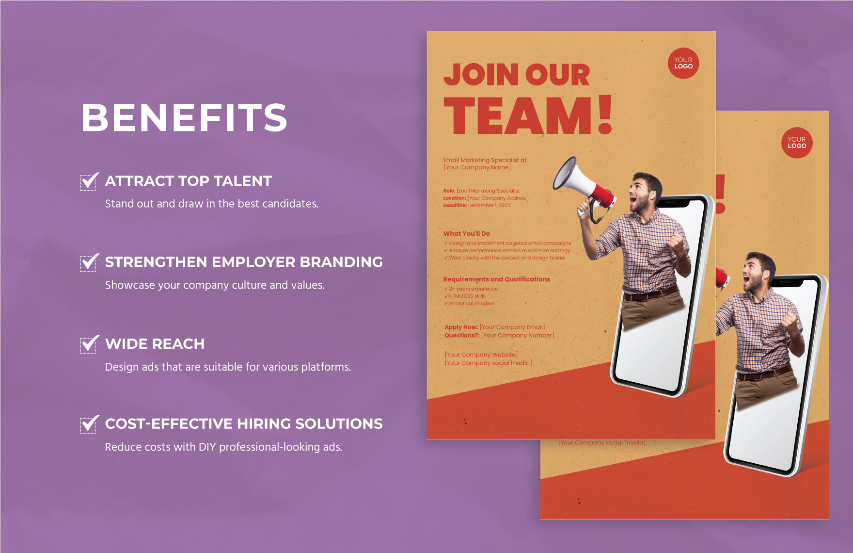 Email Marketing Specialist Job Ad Template - Download in Word, PDF ...