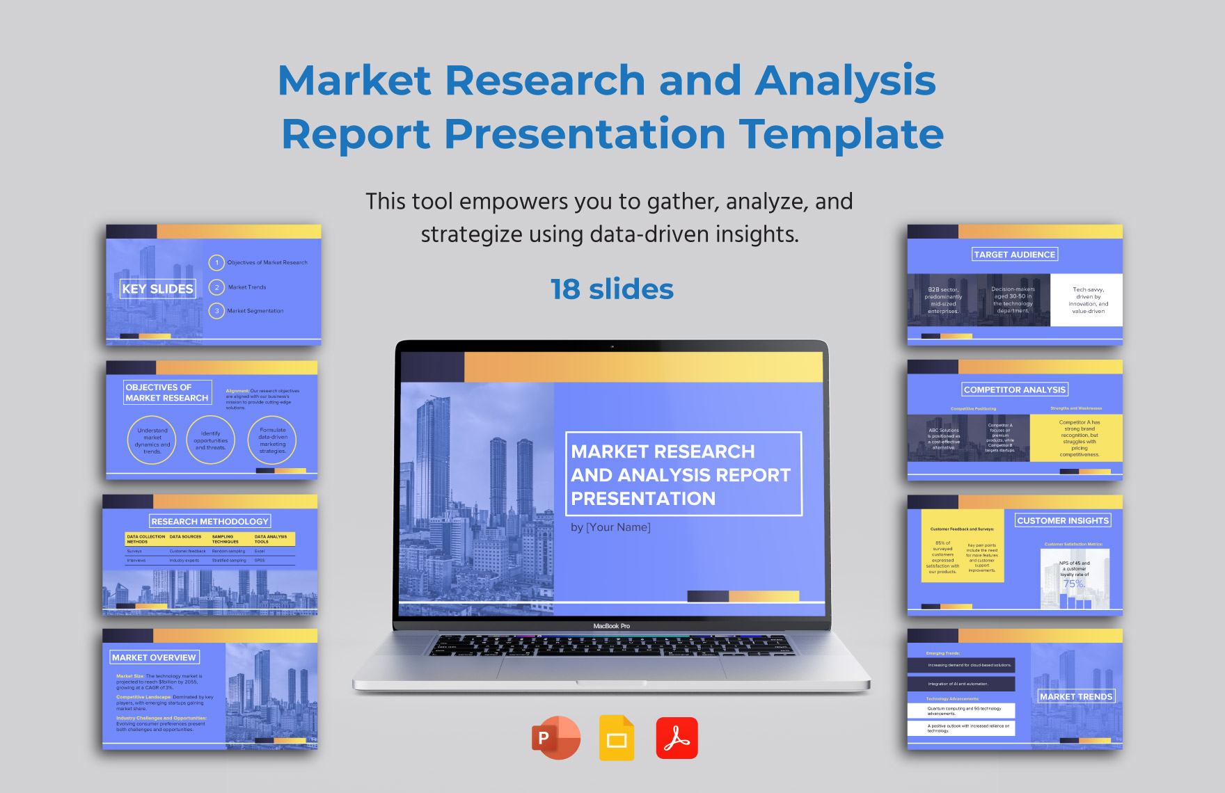 Market Research And Analysis Report Presentation Template Download In