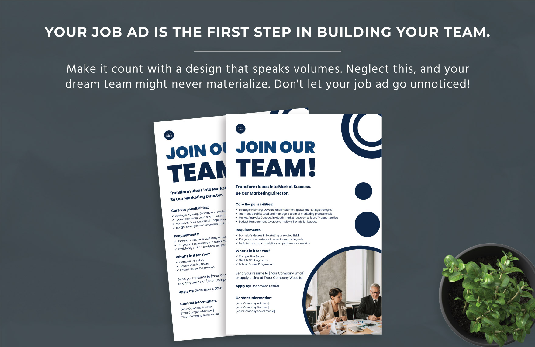 Marketing Director Job Ad Template - Download in Word, PDF, PSD ...