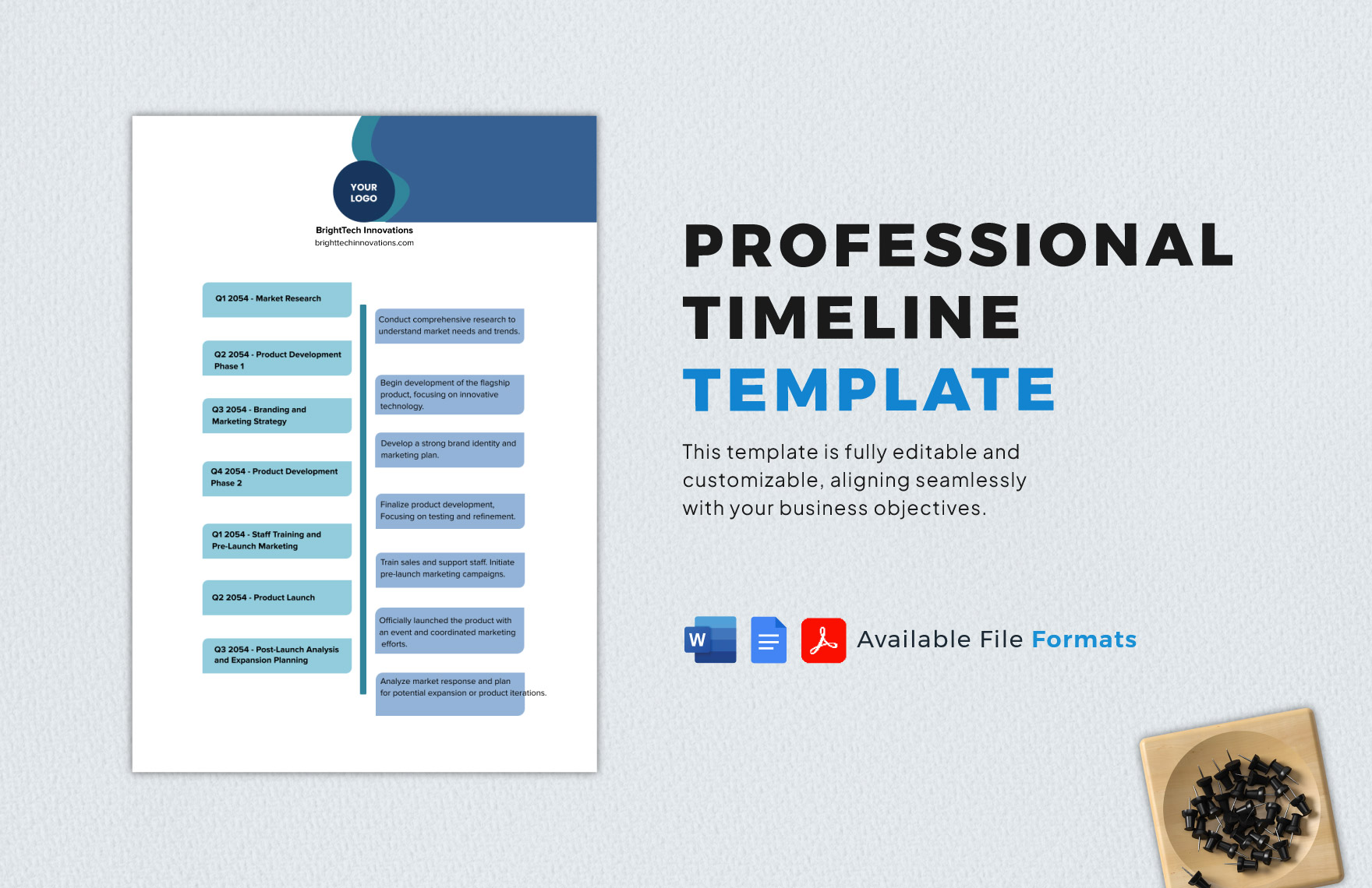 Editable Project Timeline Templates In Word To Download