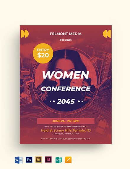 FREE Women Church Flyer Template - Word (DOC) | PSD | Apple (MAC) Pages ...