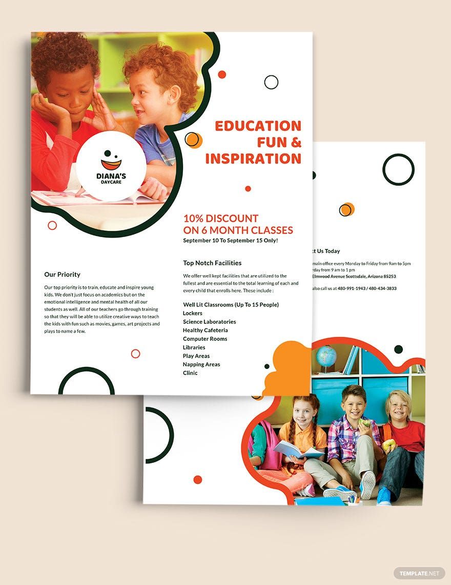 Free Diana s Daycare Flyer Template Google Docs Illustrator 
