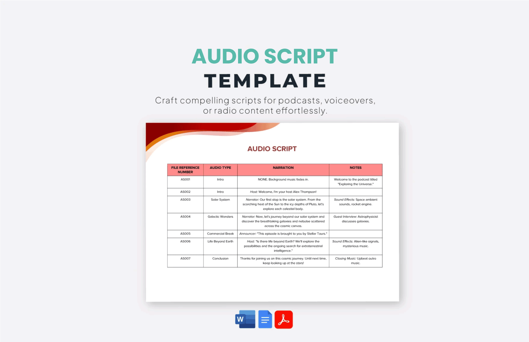 Editable Script Templates In Word To Download