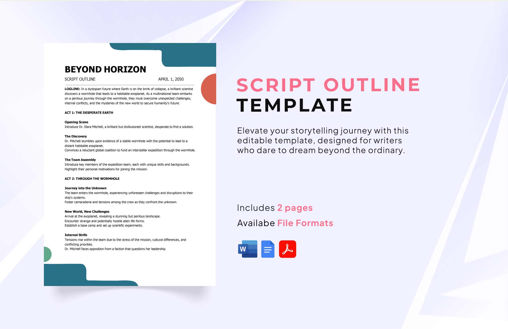 Film Script Template In Word PDF Google Docs Download Template