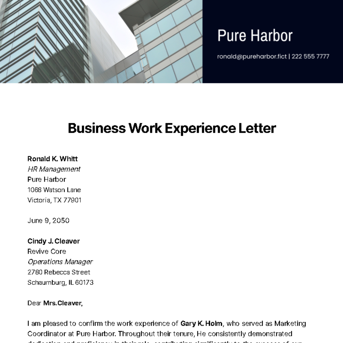 FREE Work Experience Letter Templates Examples Edit Online 