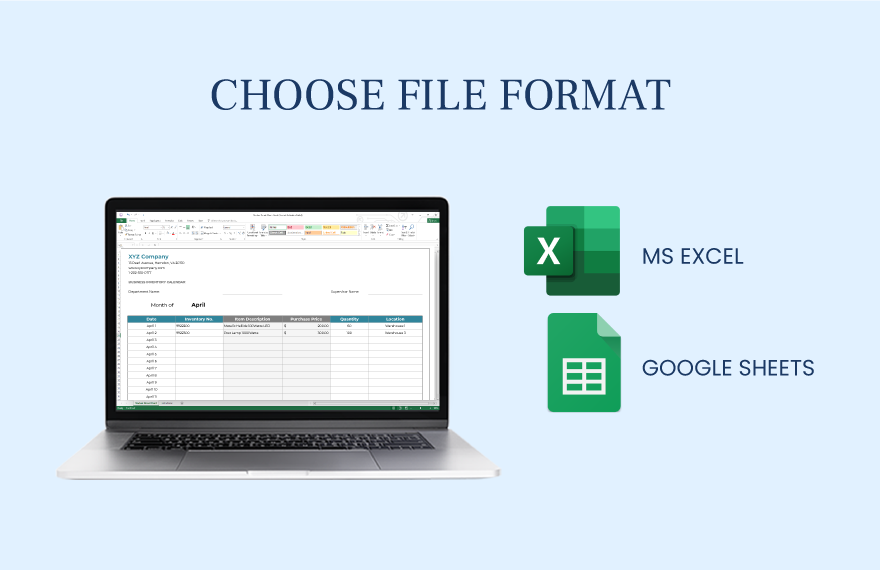 Business Inventory Calendar Template - Download in Word, Google Docs ...