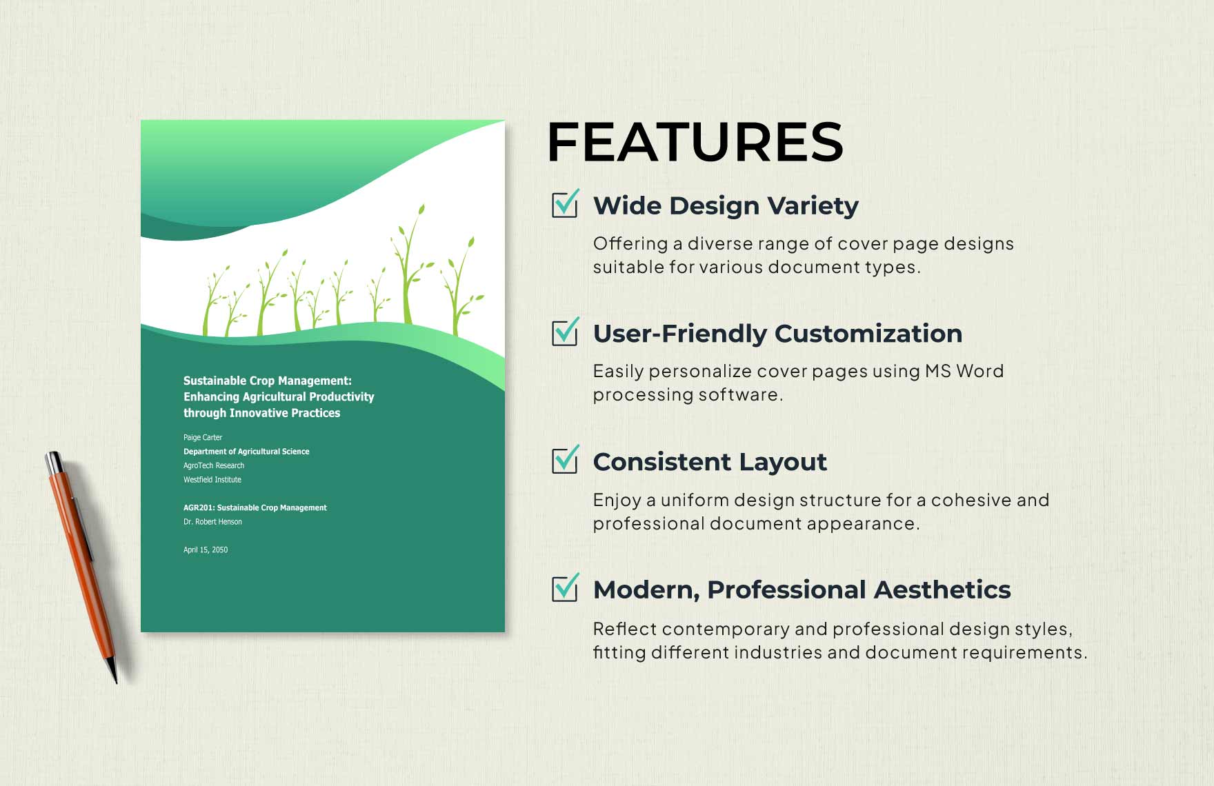 Free Sample Cover Page Template - Download in Word, Google Docs, PDF ...