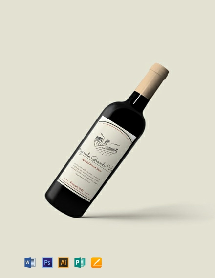 FREE Wine Label Template Download - Word, Illustrator, Photoshop, Apple ...