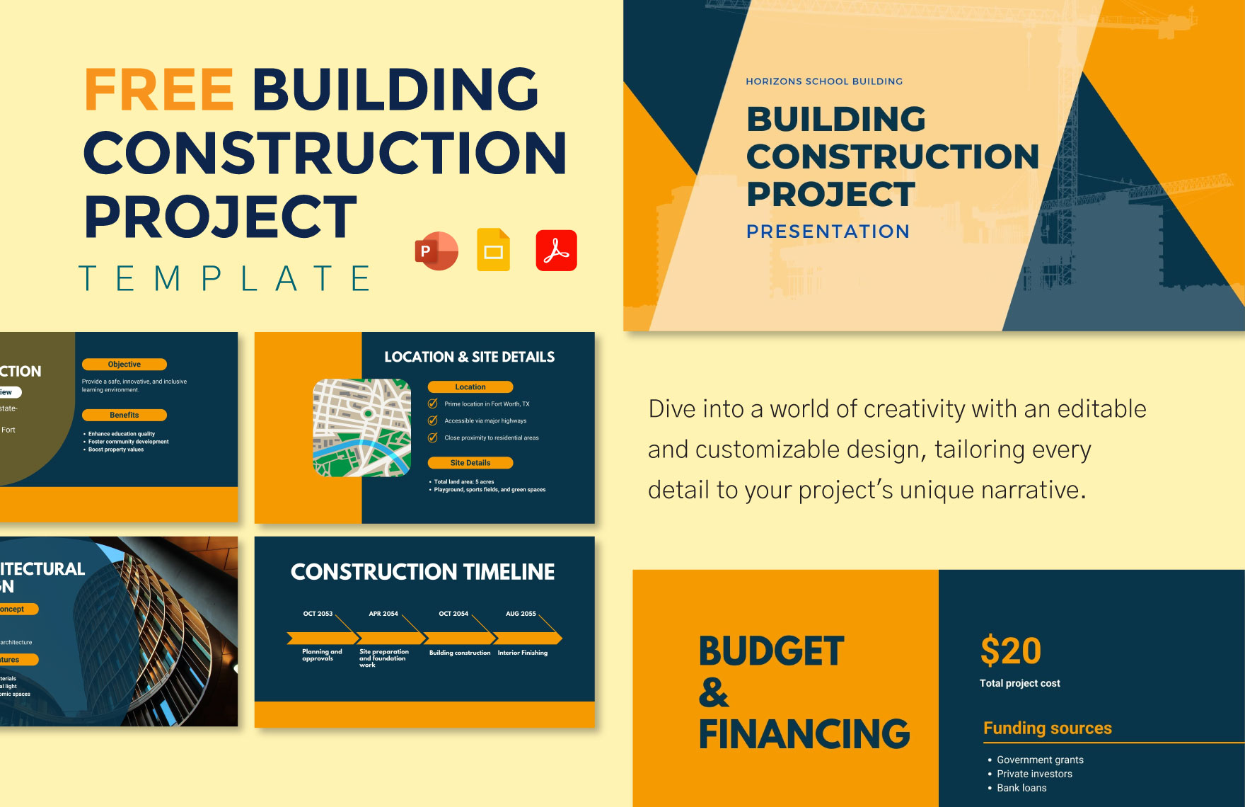 Free Simple Construction Template - Download in PowerPoint, Google ...