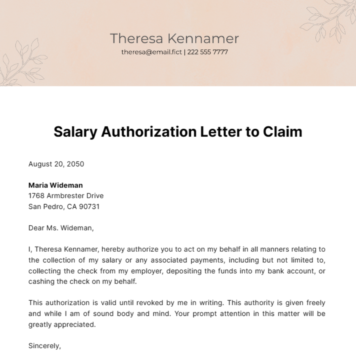 Page 2 Free Authorization Letter Templates Examples Edit Online