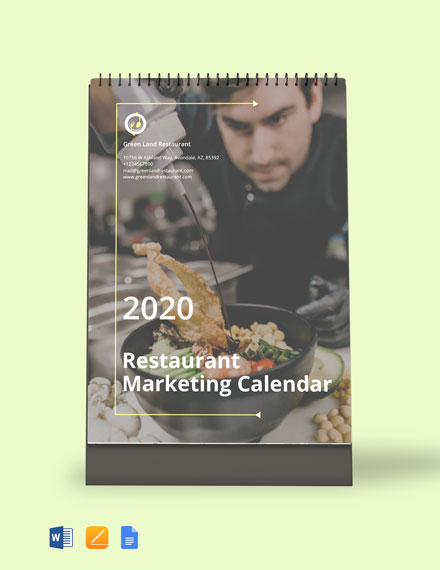 14+ Restaurant Calendar Designs & Templates - PSD, AI