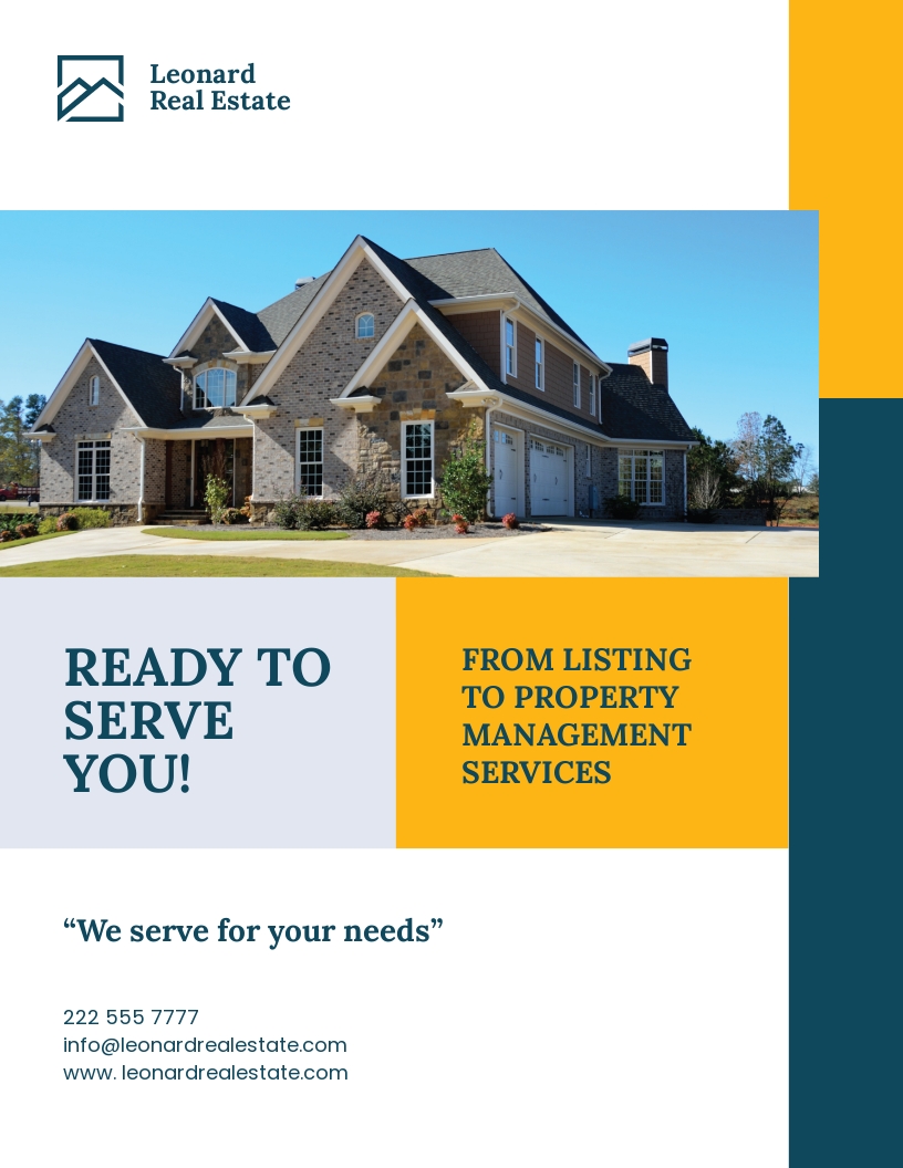 Property Management Marketing Flyer Template Word DOC PSD 