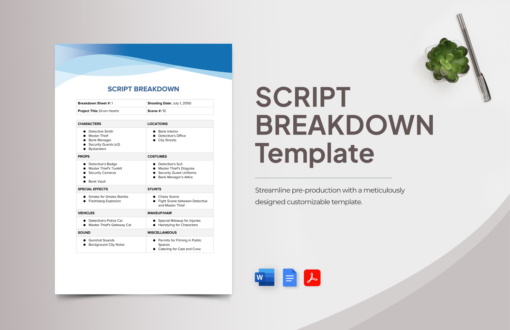 Film Script Template In Word PDF Google Docs Download Template