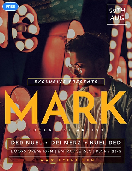 DJ Advertising Flyer Template - Edit Online & Download Example ...