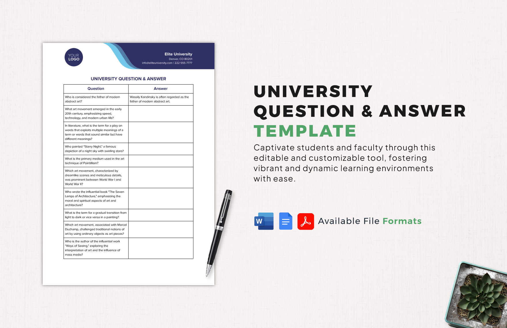Question Answer Word Template In Word PDF Google Docs Download Question Answer Word Template In Word PDF Google Docs Download