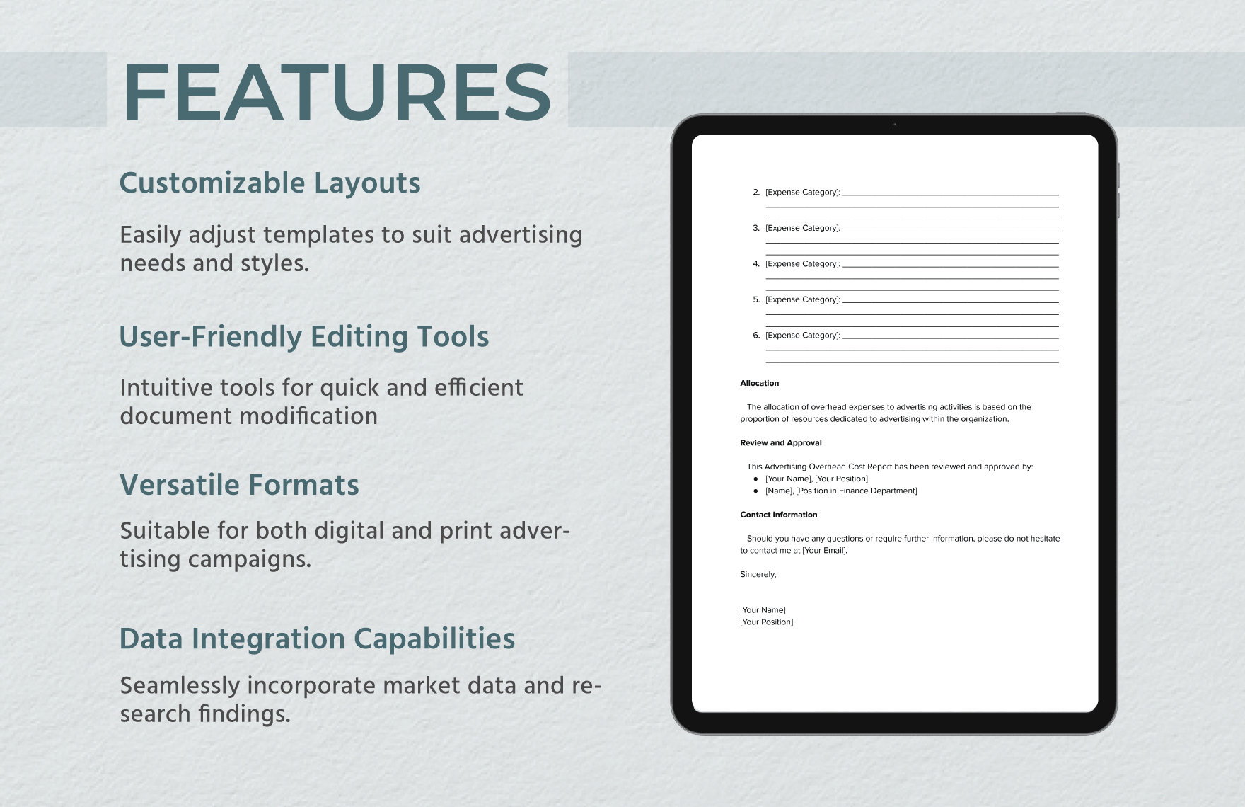 Advertising Overhead Cost Report Template - Download in Word, Google ...