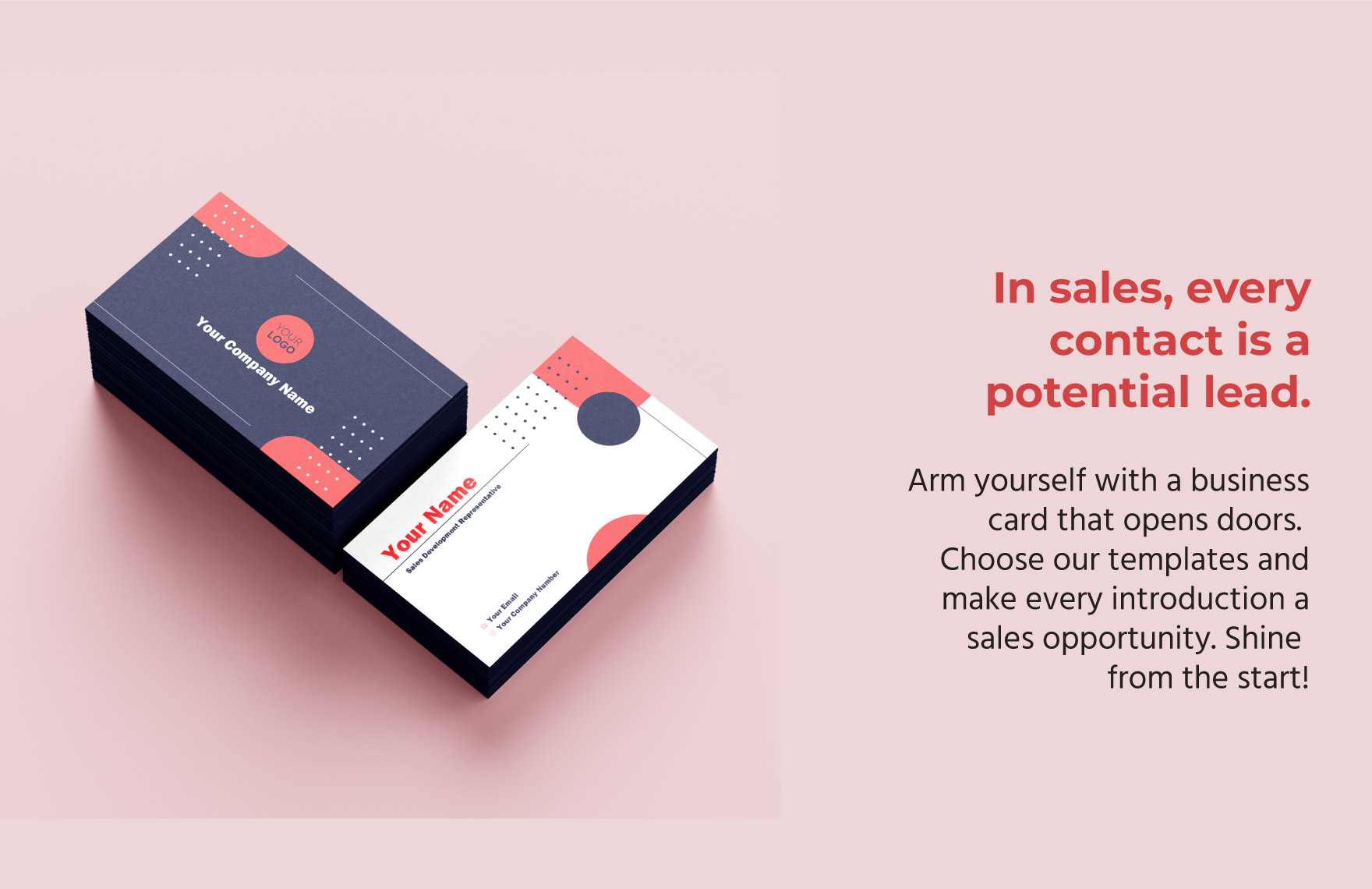 Sales Development Representative Business Card Template - Download in ...