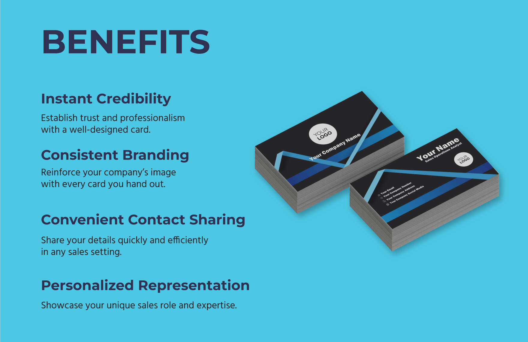 Sales Operations Analyst Business Card Template - Download in Word, PDF ...