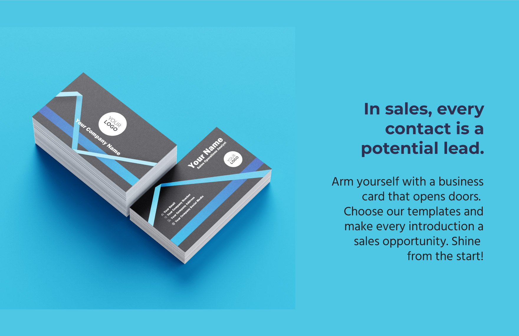 Sales Operations Analyst Business Card Template - Download in Word, PDF ...