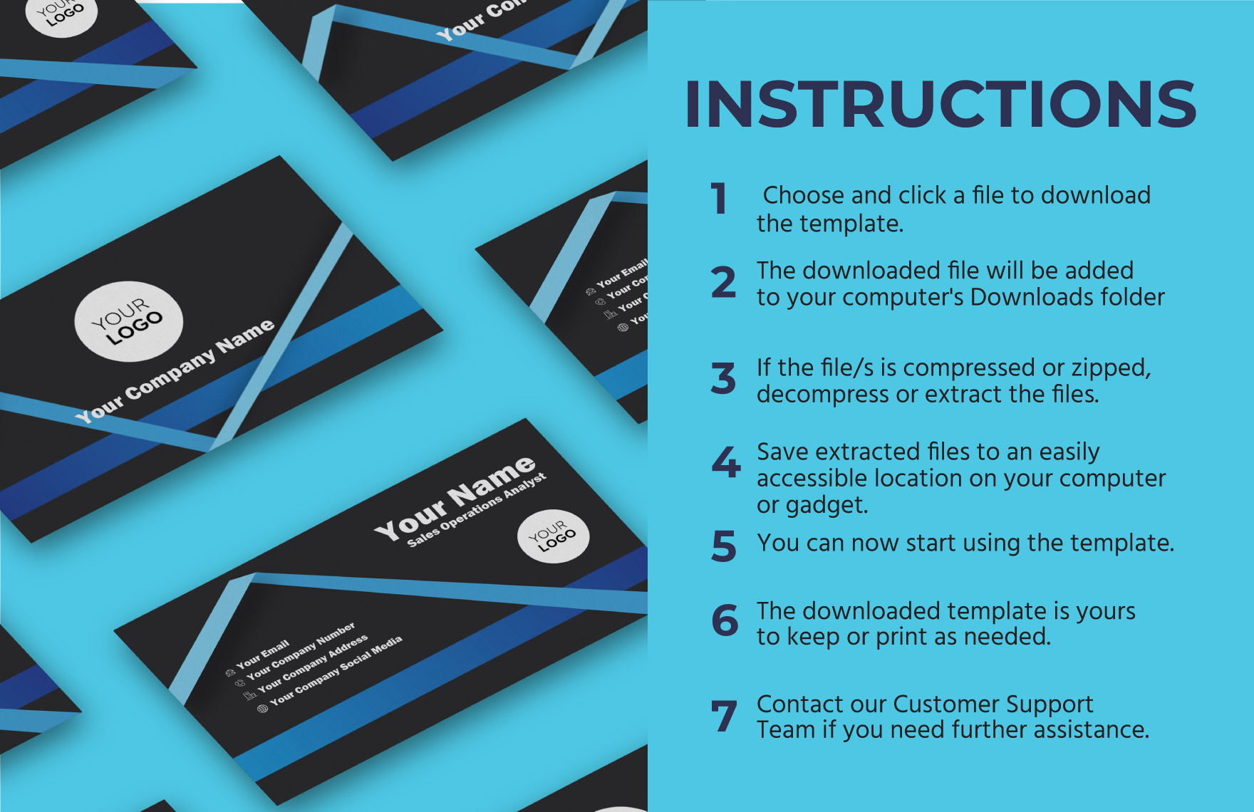 Sales Operations Analyst Business Card Template - Download in Word, PDF ...