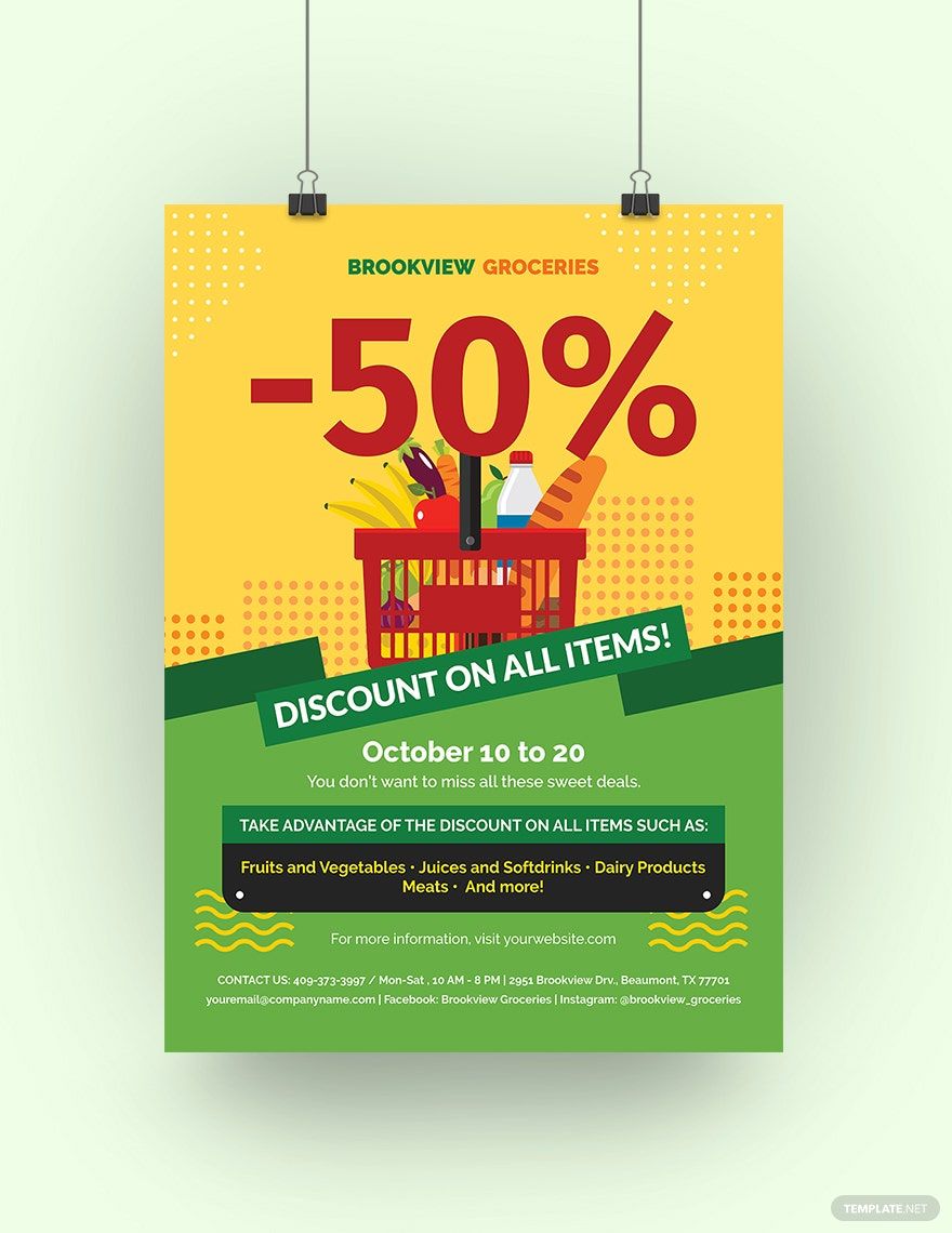 Discount Sale Poster Template Download In Illustrator PSD Apple