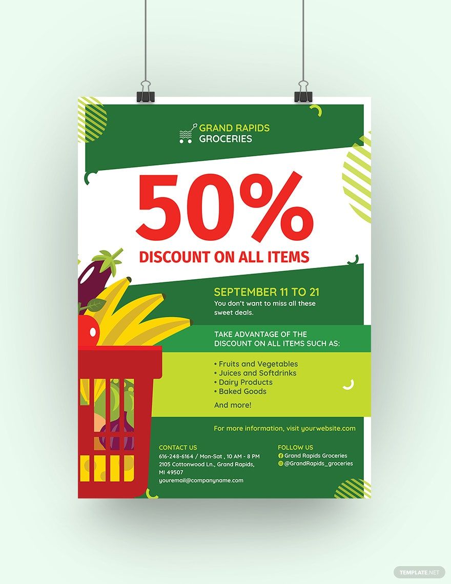 Free Printable Sale Poster Template Download In Illustrator PSD 