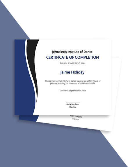 Professional Project Management Certificate Template - Google Docs ...