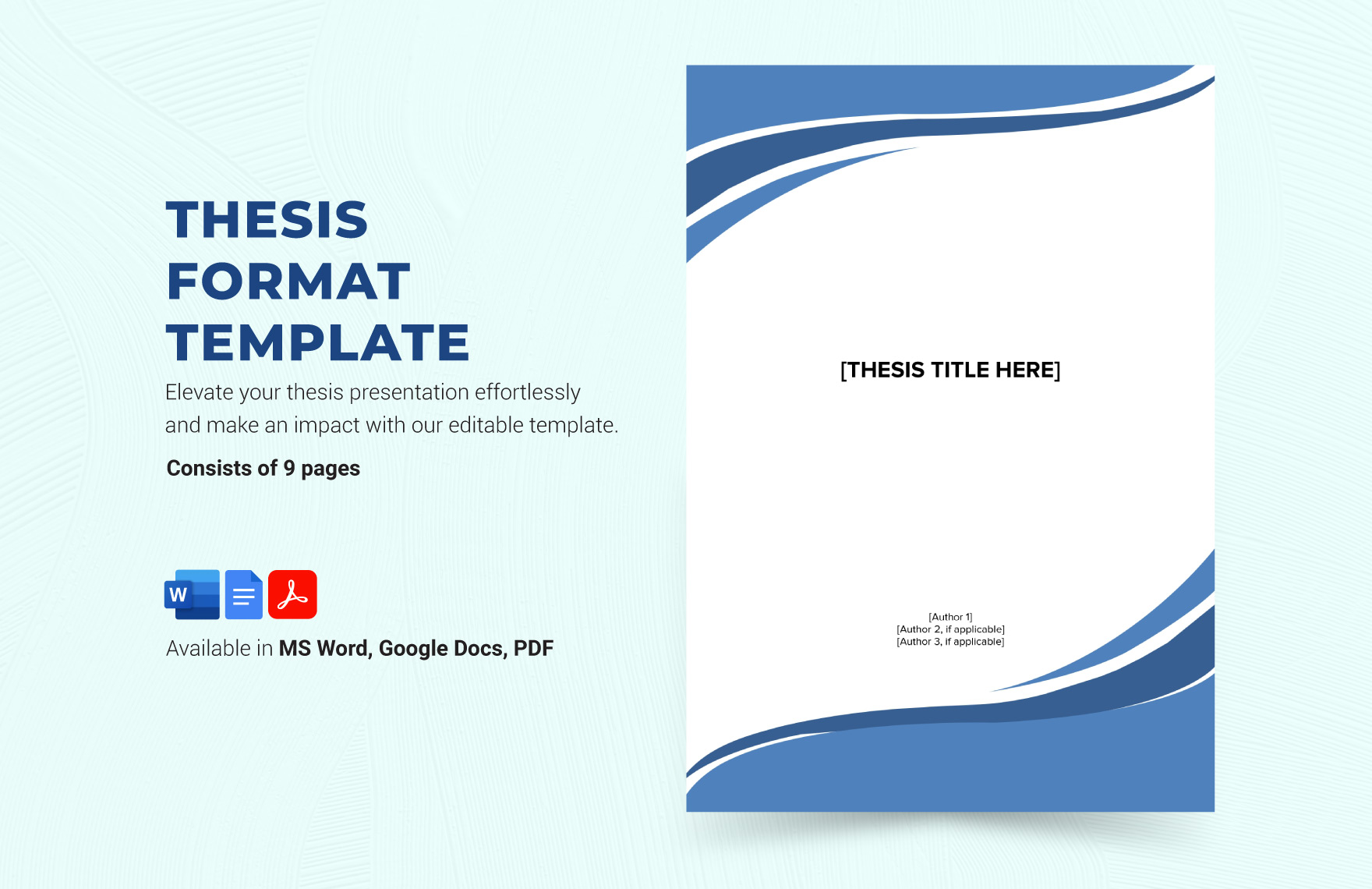 Thesis Front Page Template In Word PDF Google Docs Download