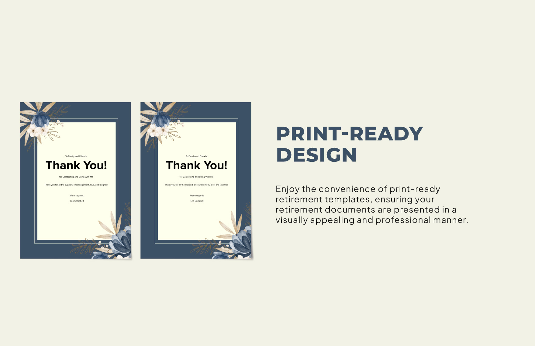 Free Retirement Thank You Card Template - Download in Word, Google Docs ...