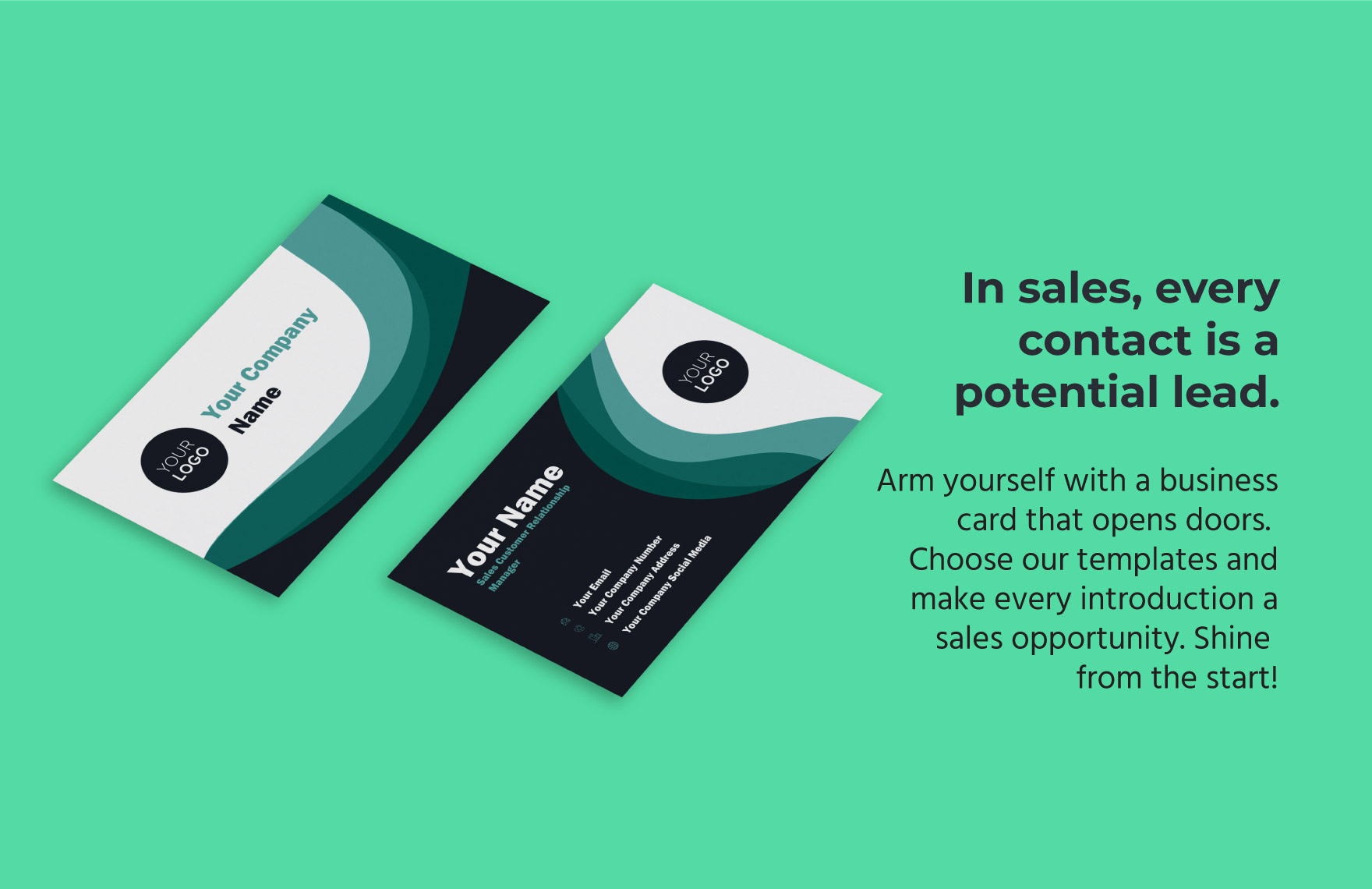 Sales Customer Relationship Manager Business Card Template - Download ...