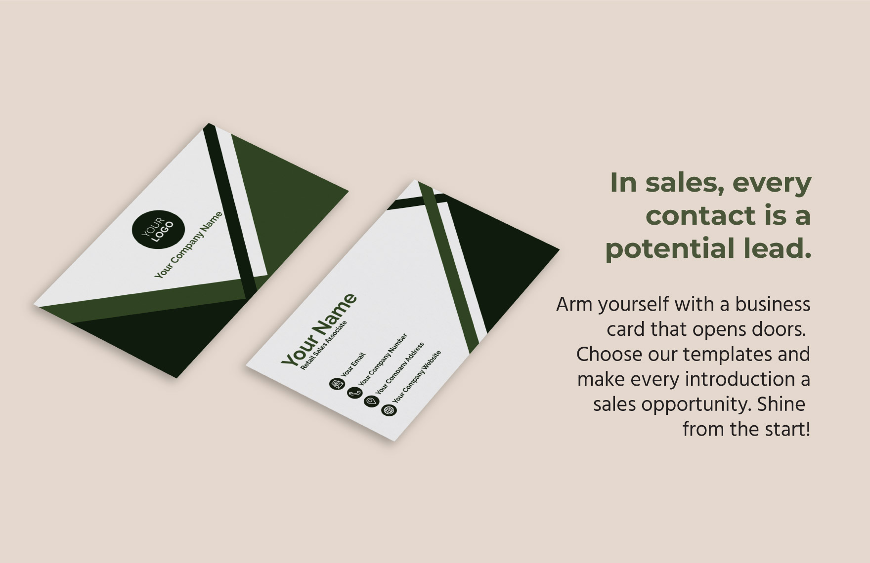 Retail Sales Associate Business Card Template - Download in Word, PDF ...