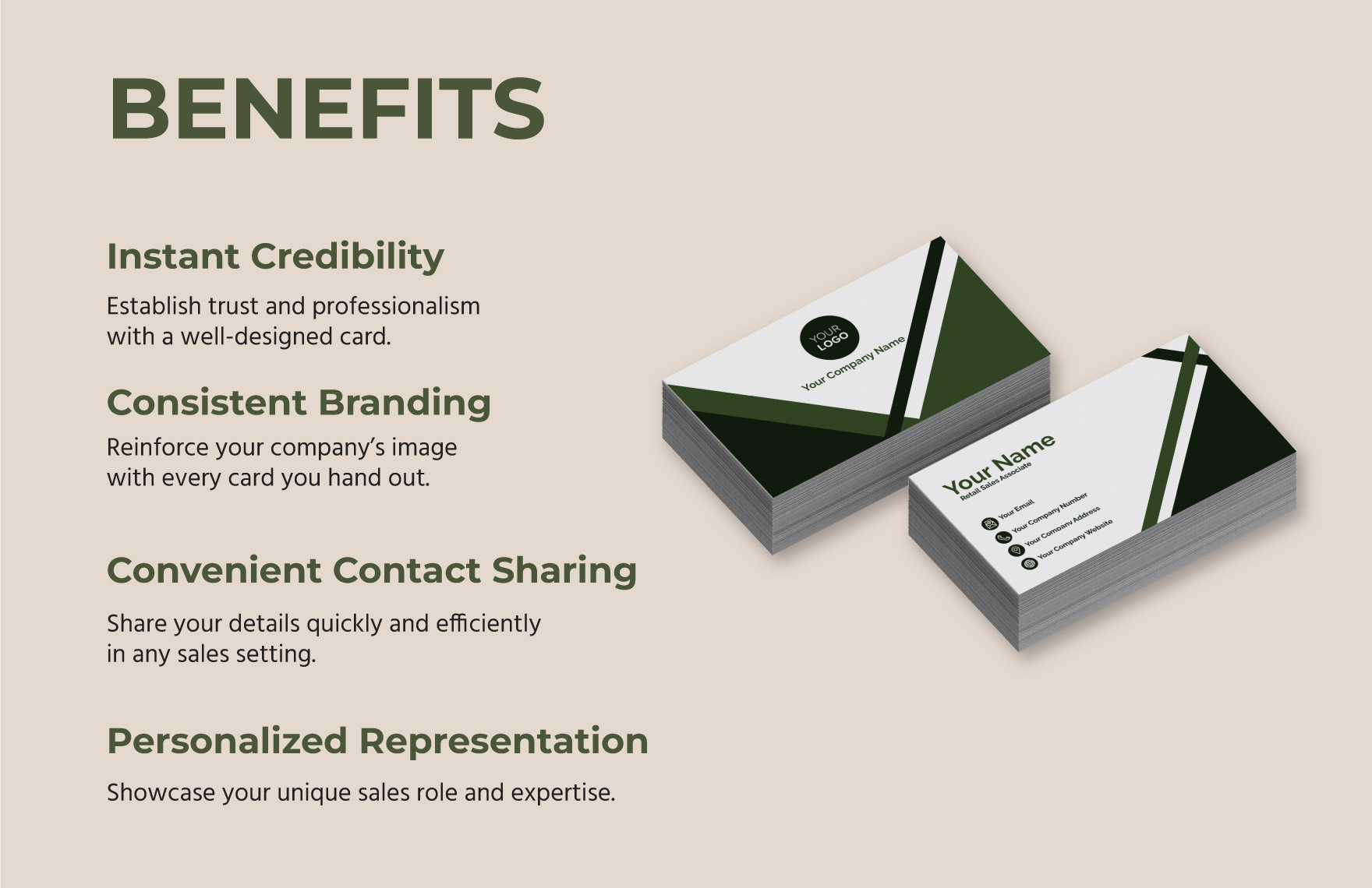 Retail Sales Associate Business Card Template - Download in Word, PDF ...