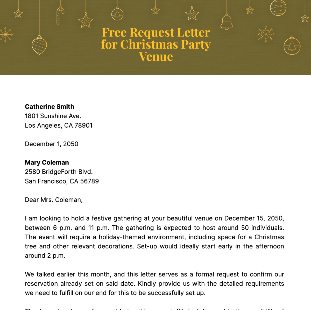 Sle Format Of Solicitation Letter For Christmas Party Infoupdate Sle Format Of Solicitation Letter For Christmas Party Infoupdate
